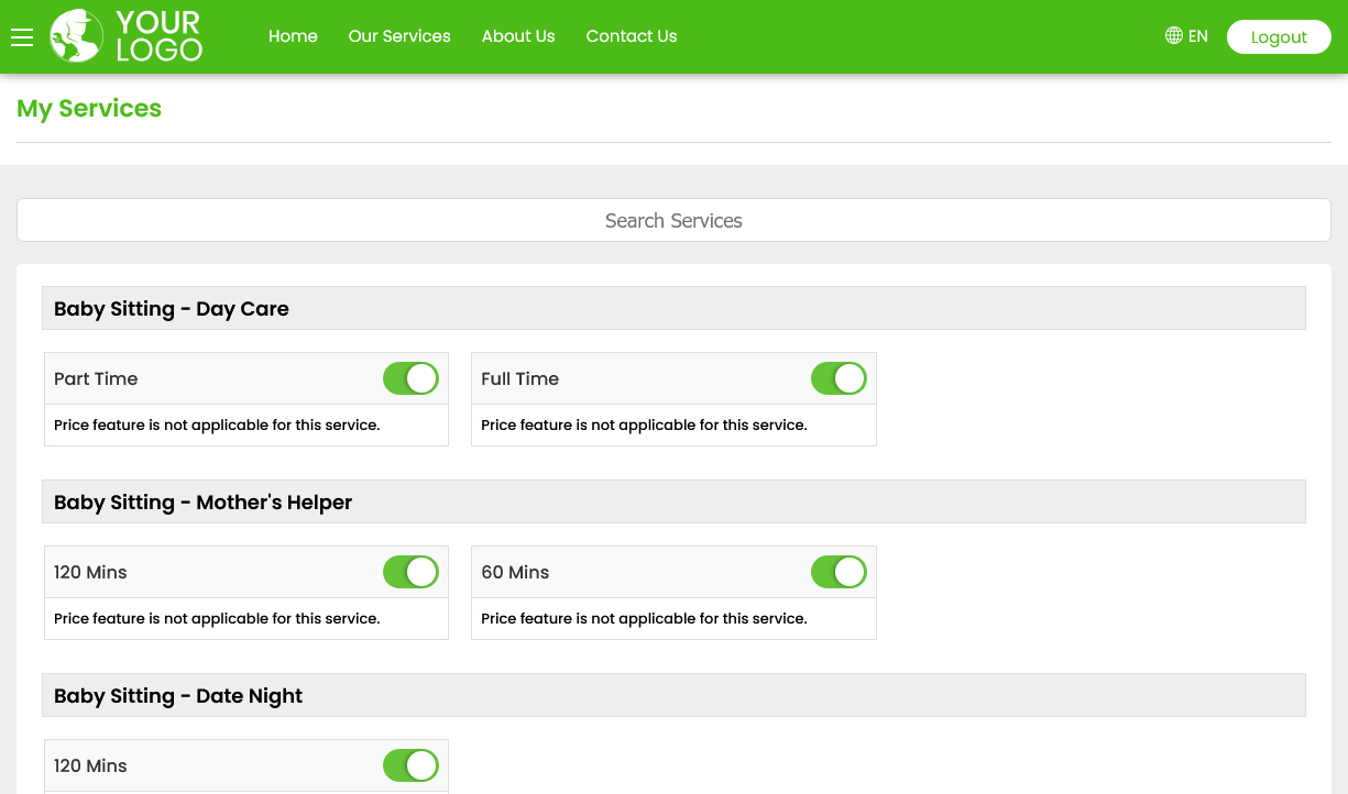 On Demand Service Provider App Website and Admin Panel