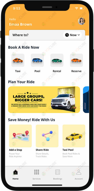 Taxi app ui | Taxi booking app ui design