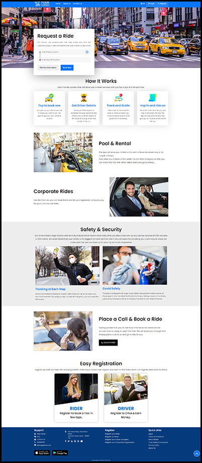 Taxi Booking App UI Design | Cab Booking App UI