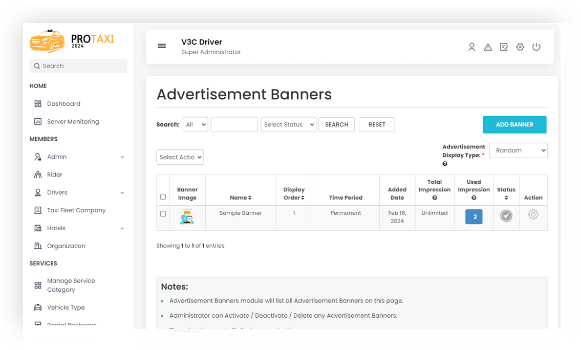Uber clone admin panel, taxi app admin panel
