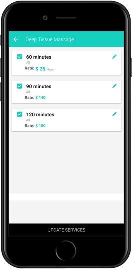 Uber for Massage Therapy App, Spa Booking app, mobile massage app