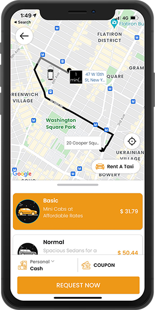 Uber App Clone Features, Taxi Booking App Features - V3cube