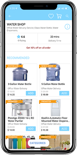 Water Delivery App, Ready Refresh clone, Tania, Waterboy clone